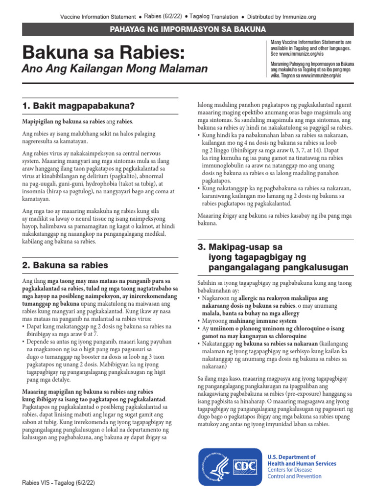 Tagalog Rabies | PDF