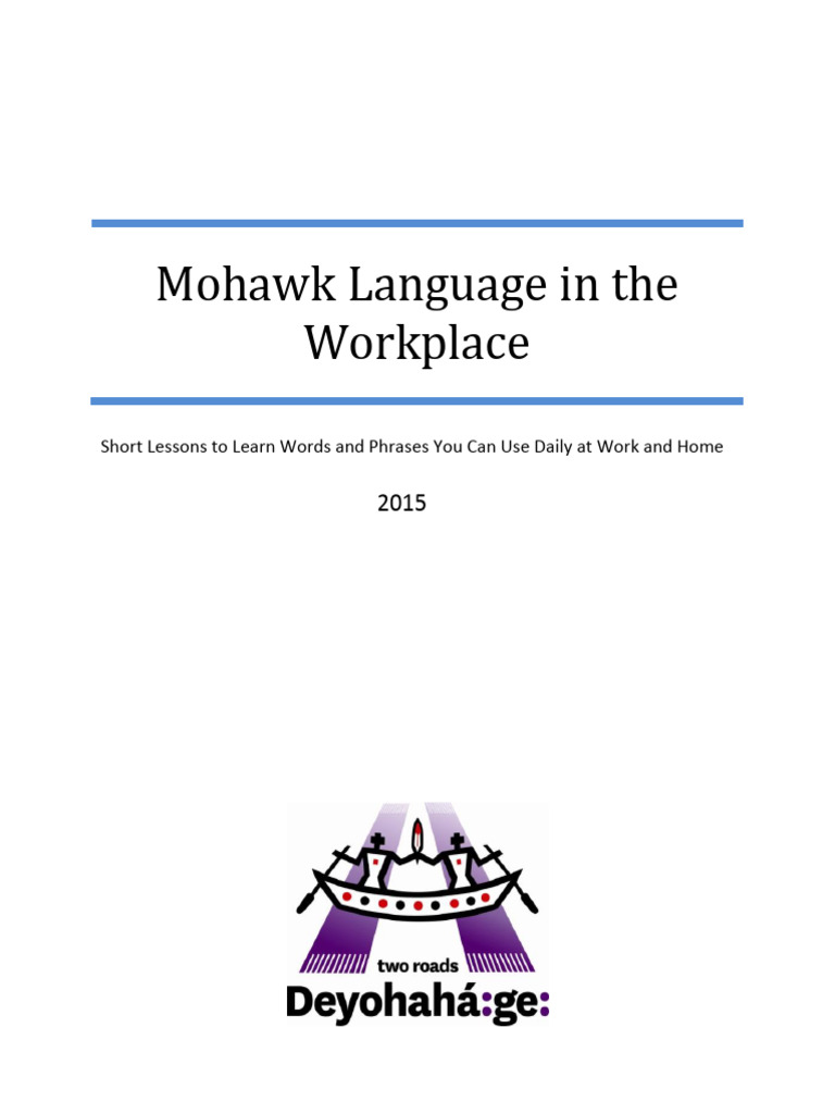 Mohawk Language Lessons for Work | PDF | Vowel | Consonant