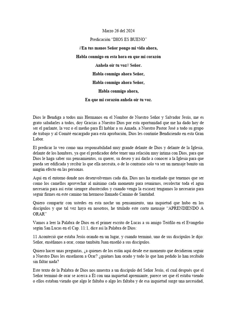 Aprediendo A Orar | PDF | Oración | orador del Señor