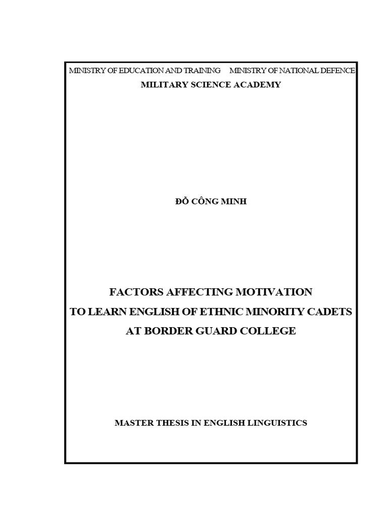 Đỗ Công Minh.ban Ghep | PDF | Motivational | Motivation