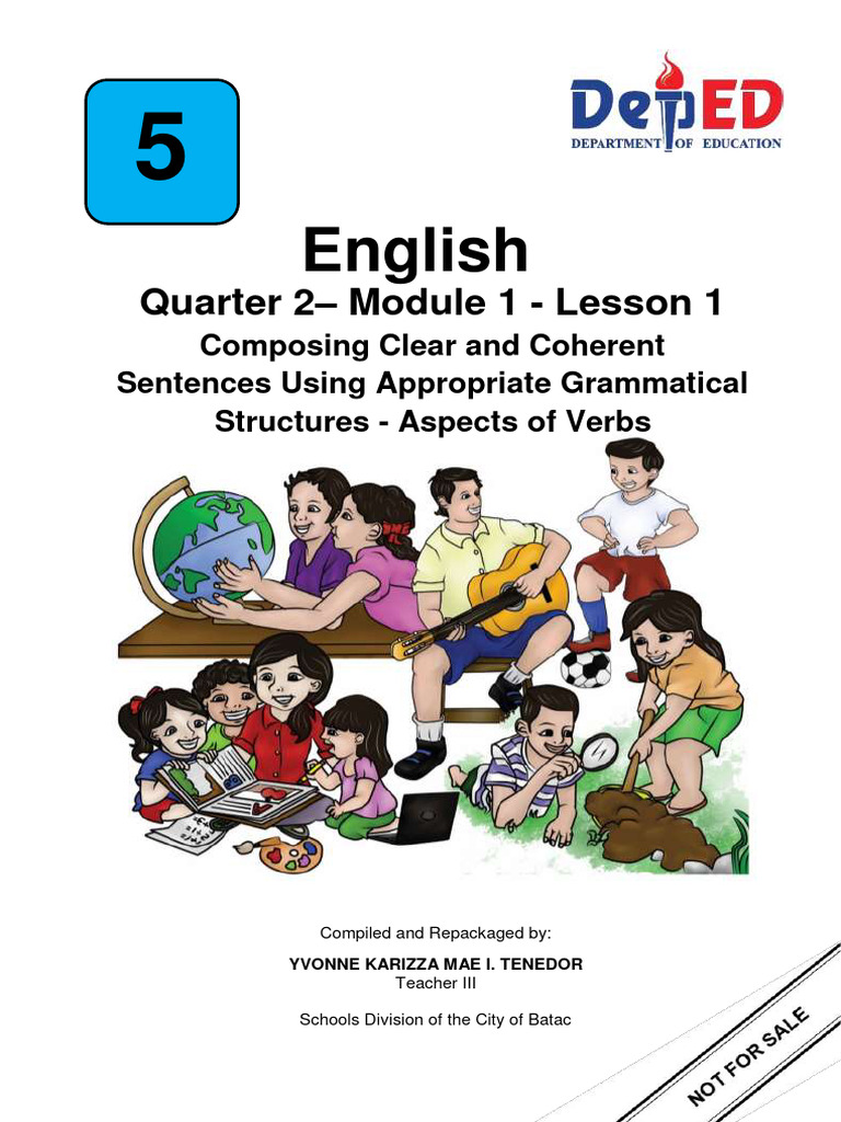 Q2W3 Eng5 q2w1 Mod1 Les1 Aspects-Of-Verbs | PDF | Verb | Grammatical Tense