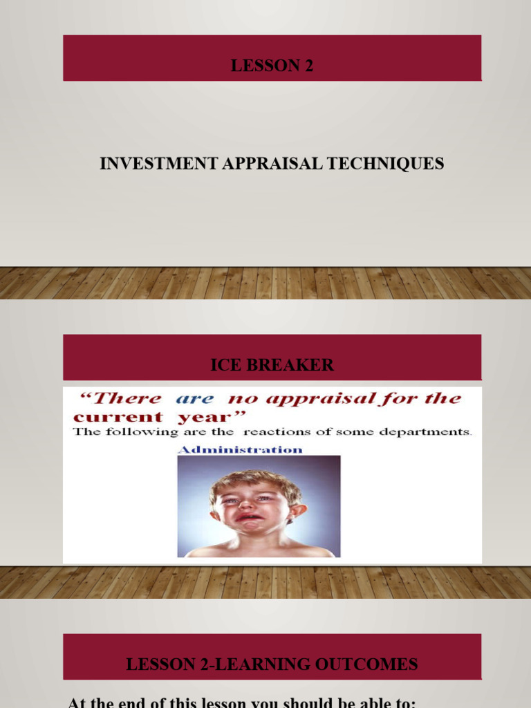Unit 1-Lesson 2 | PDF | Capital Budgeting | Internal Rate Of Return
