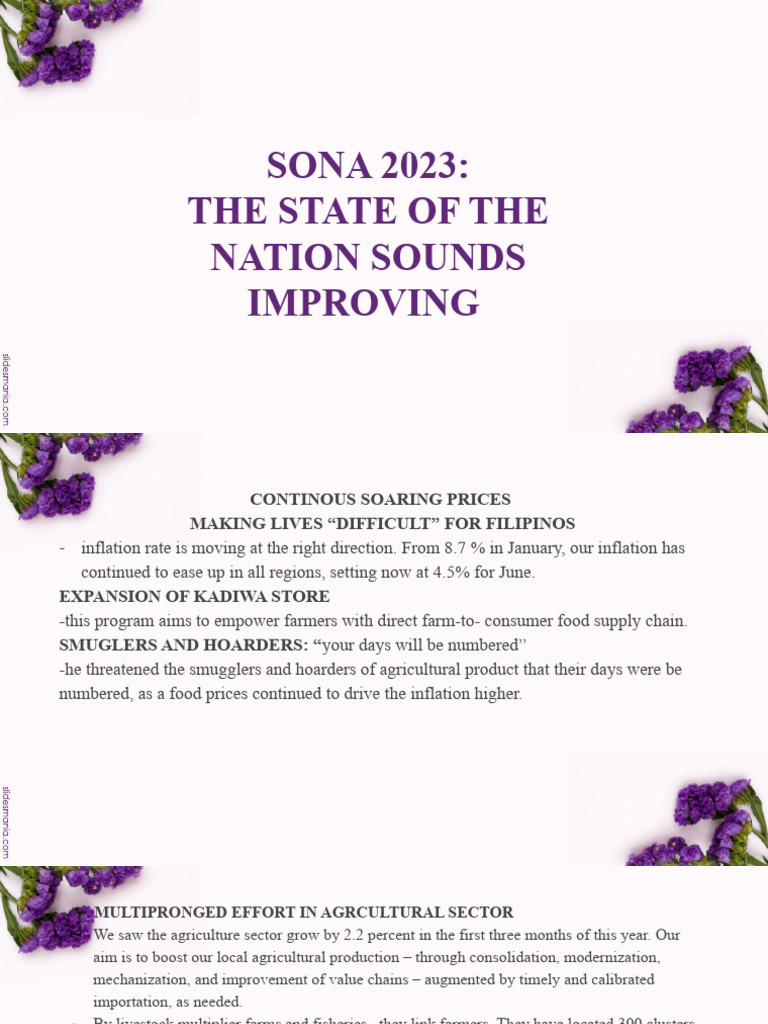 SONA 2023: Economic and Social Reforms | PDF | Agriculture | Health Care