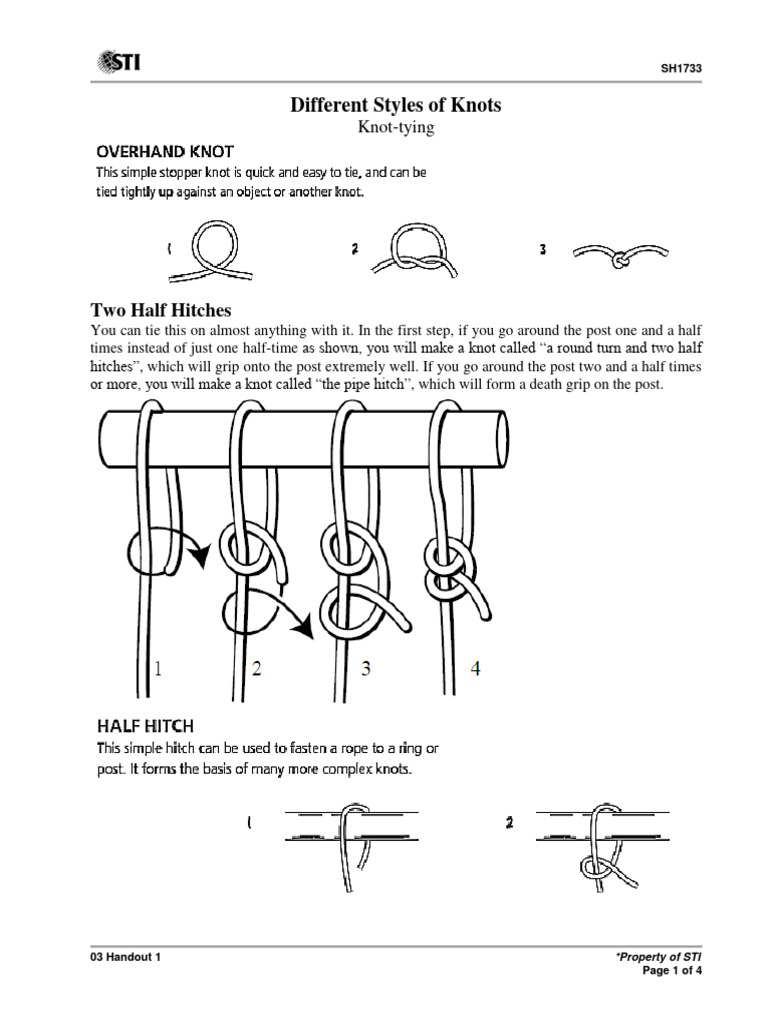 03 Handout 114-1 | PDF | Knot | Rope