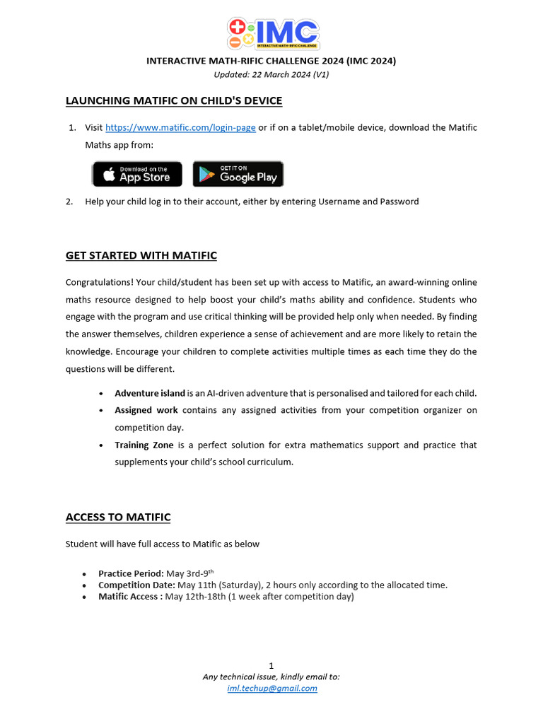 (22032024) (Imc2024) Manual Guide V1 | PDF | Multiplication | Arithmetic