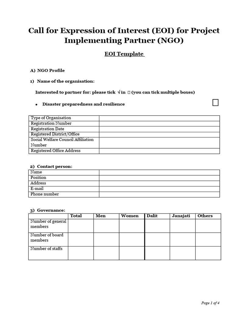 EOI-form CRP | PDF | Government