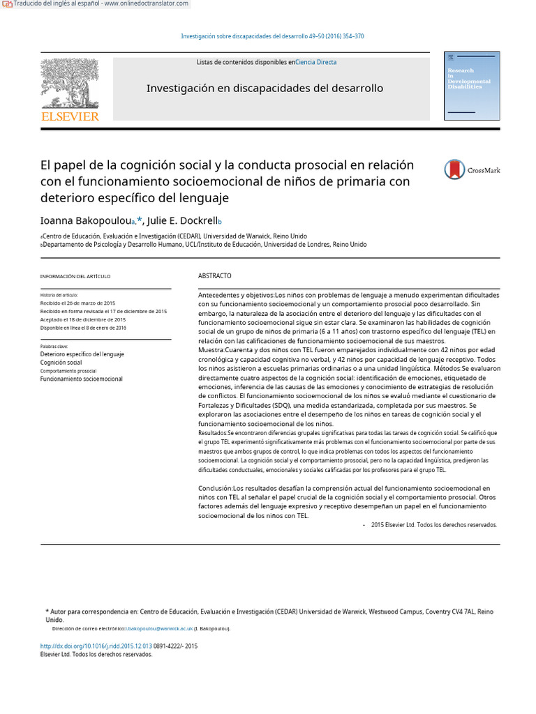 The Role of Social Cognition and Prosocial Behaviour in Relation To The ...