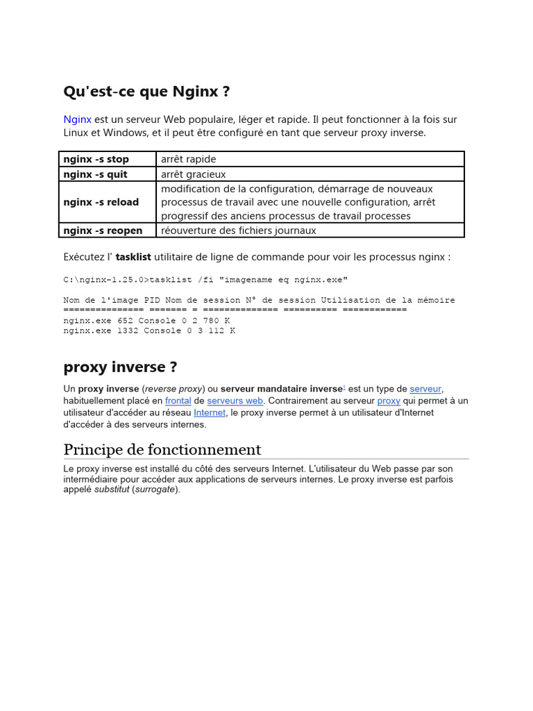 Introduction à Nginx et son fonctionnement | PDF