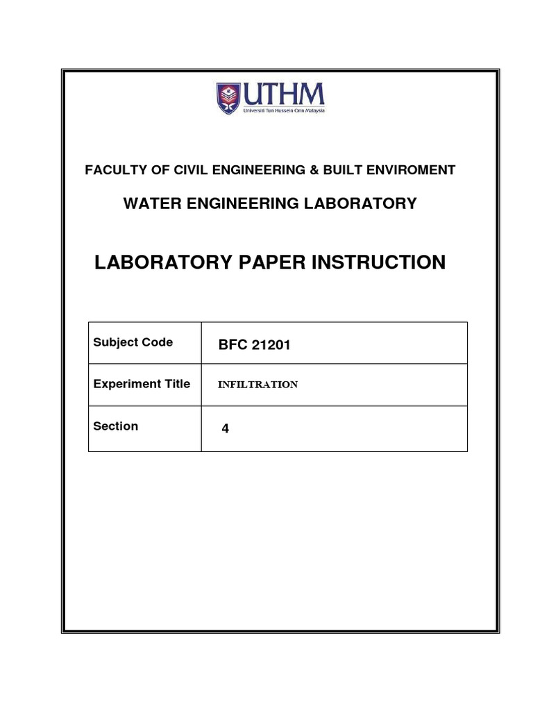Group 3 Infiltration | PDF | Flood | Soil