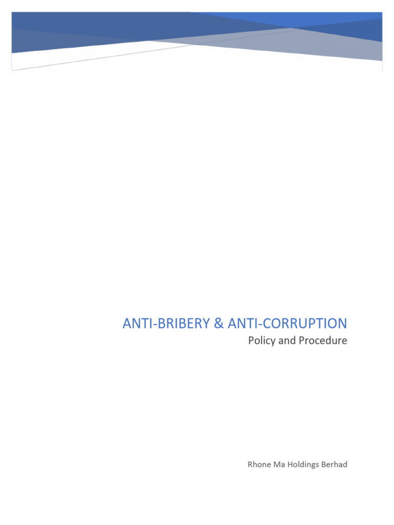 RMH - Anti-Bribery and Anti-Corruption Policy and Procedure (2023 ...
