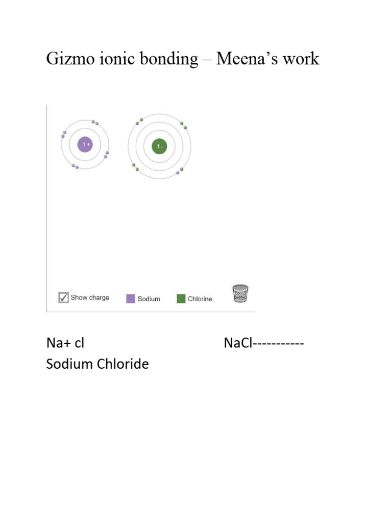Gizmo Ionic Bonding Pdf