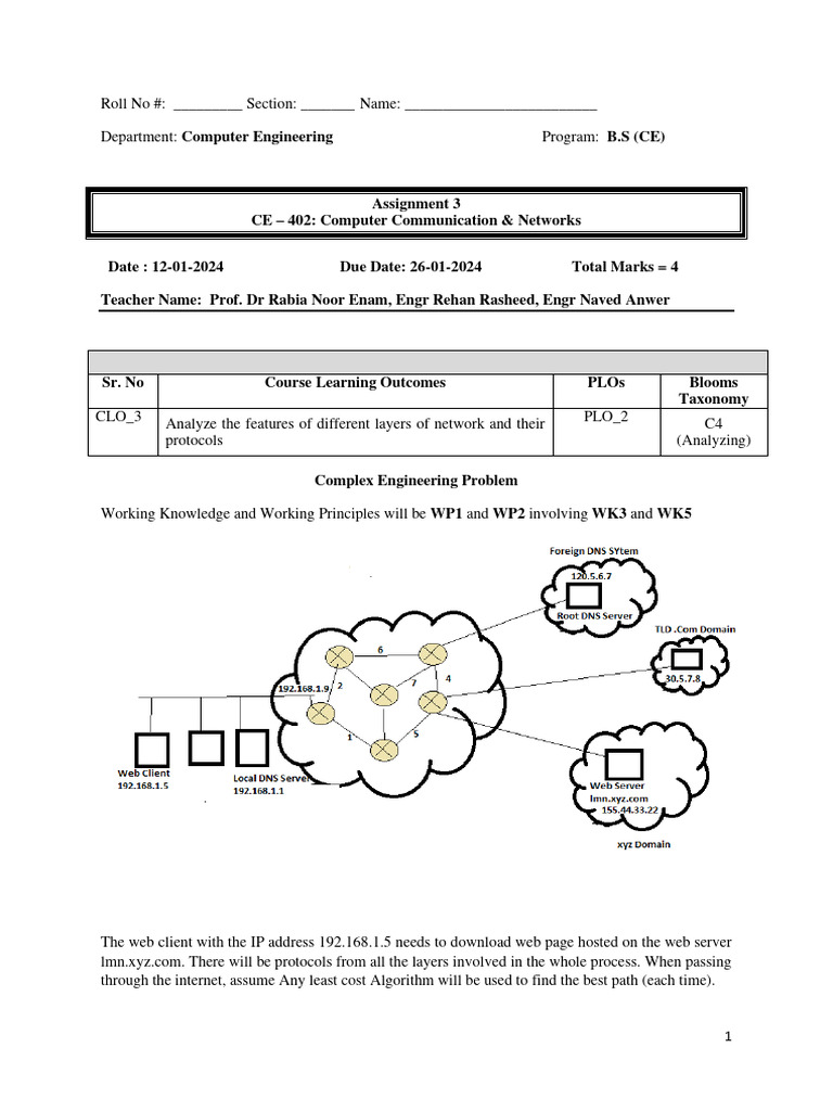 Assignment No 3 CEP | PDF | Computer Network | World Wide Web Assignment No 3 CEP | PDF | Computer Network | World Wide Web