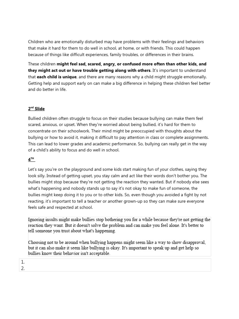 Chapter 8 Sped Inclusive Word | PDF | Bullying | Morality