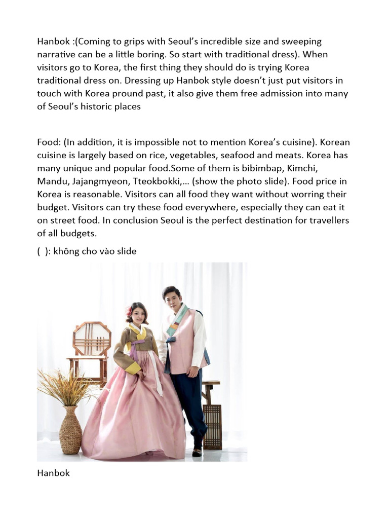 Explore Hanbok and Korean Cuisine | PDF