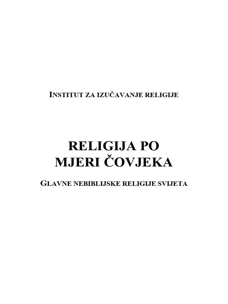Religija Po Mjeri Covjeka | PDF