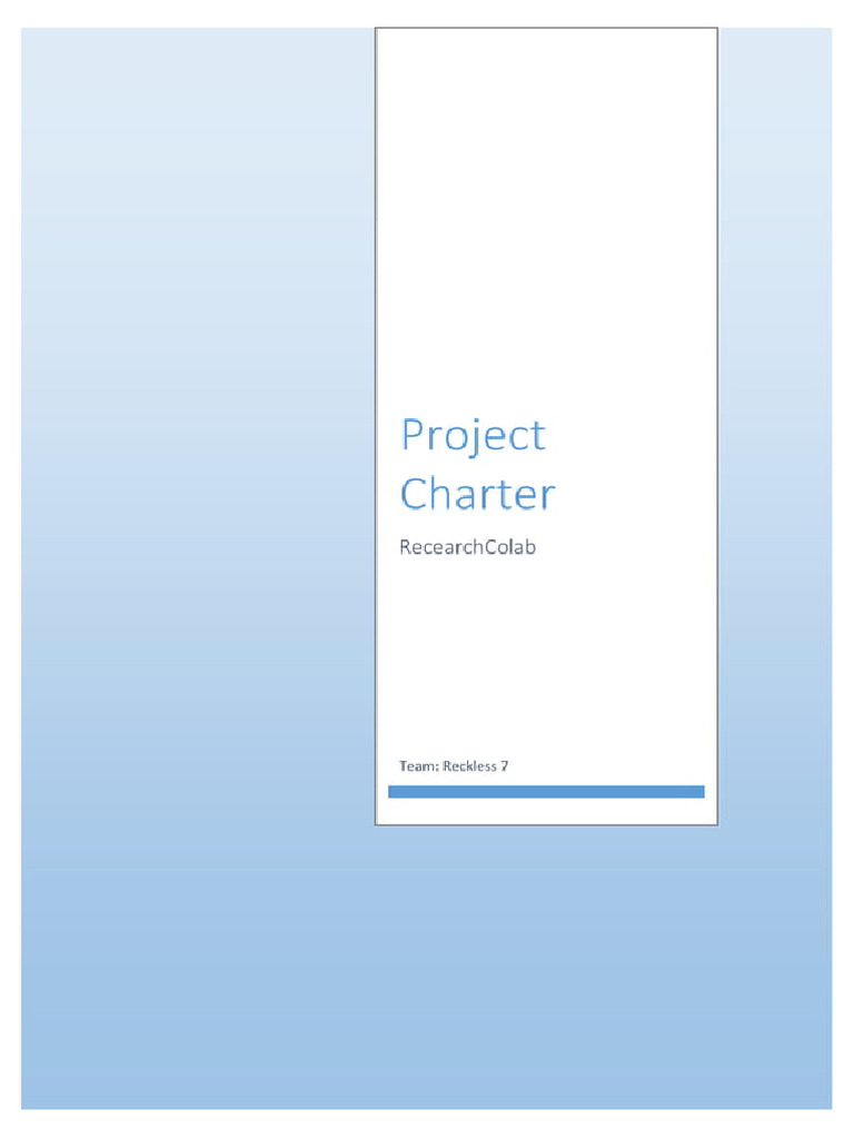 Project Charter | PDF