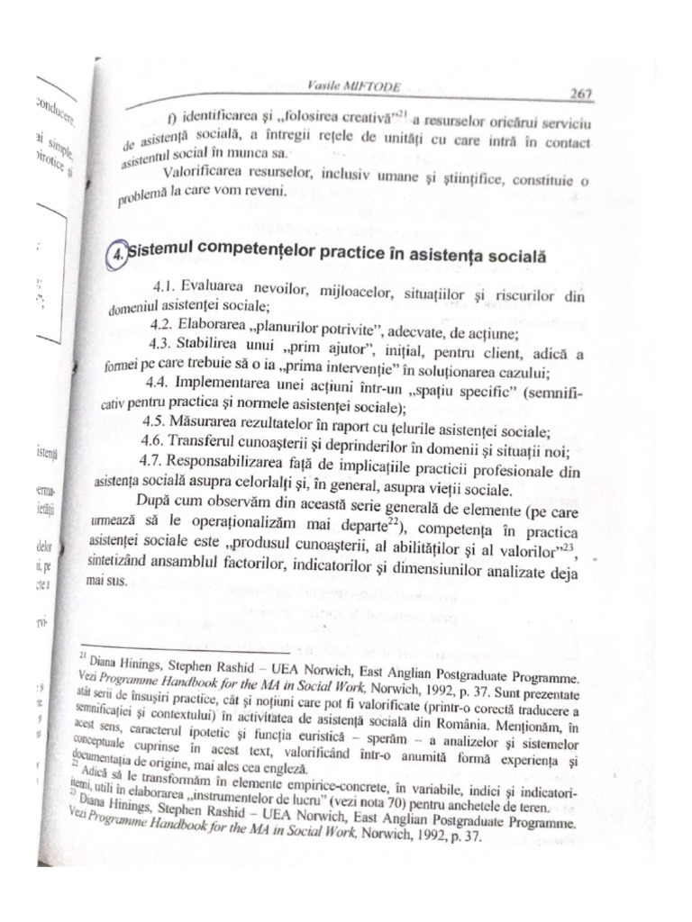 Sistemul Competentelor Practice in Asistenta Sociala | PDF