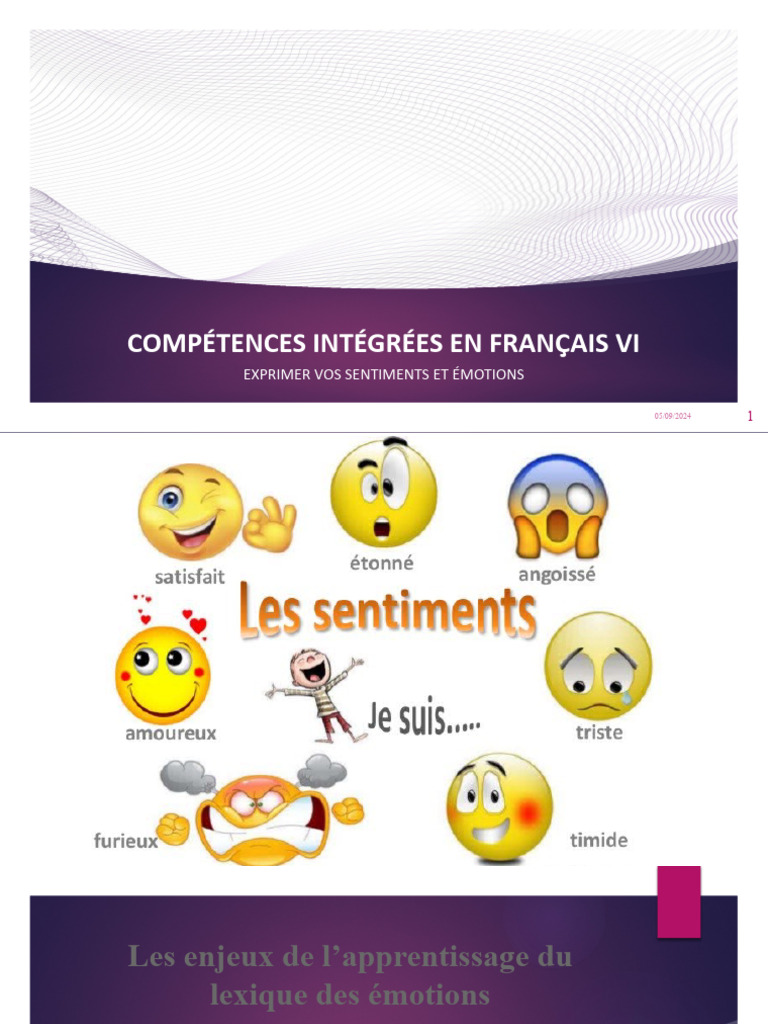 EXPRIMER SENTIMENTS ET POINT DE VUE | PDF | Peur | Émotions