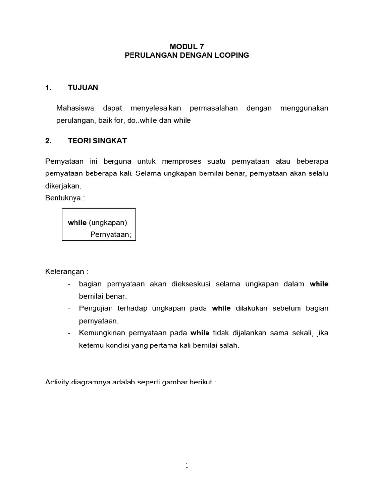 Modul Praktikum Alg&sd Bab-7 | PDF | Karier & Perkembangan | Komputer