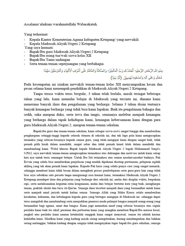 Kesan dan Pesan Kelas XII Ketapang | PDF