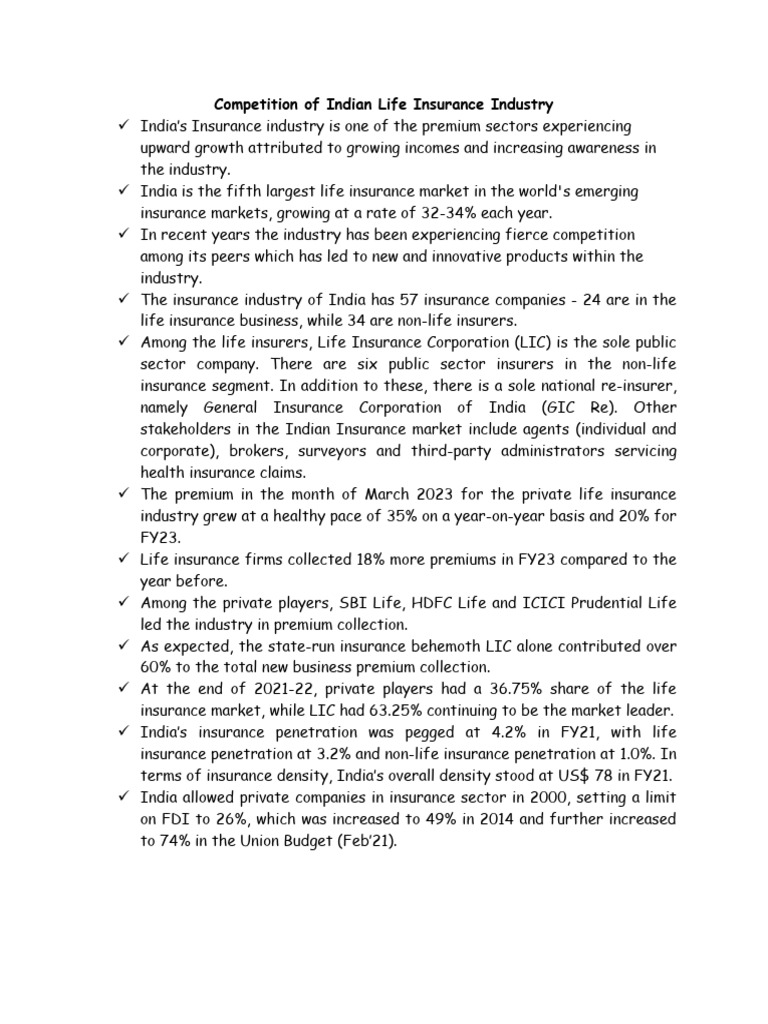 Regulation and Organisation of LIfe Insurance Industry | PDF ...