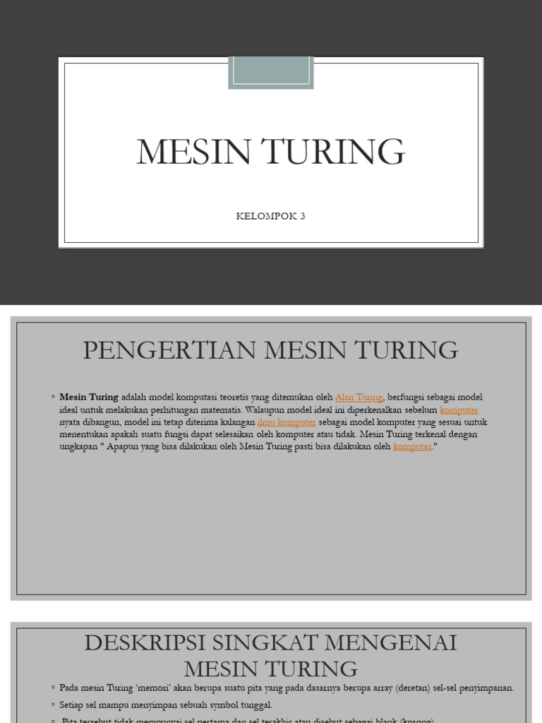 MESIN TURING - Teori Bahasa Otomata | PDF