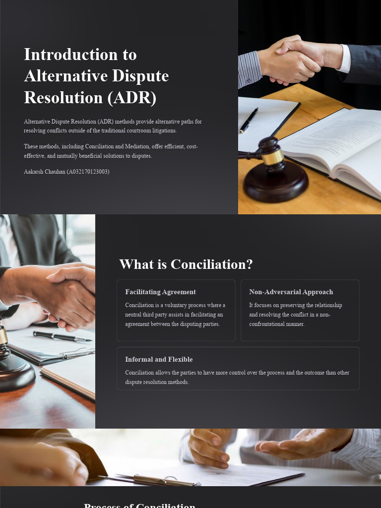 Understanding ADR: Conciliation & Mediation | PDF | Mediation | Alternative Dispute Resolution