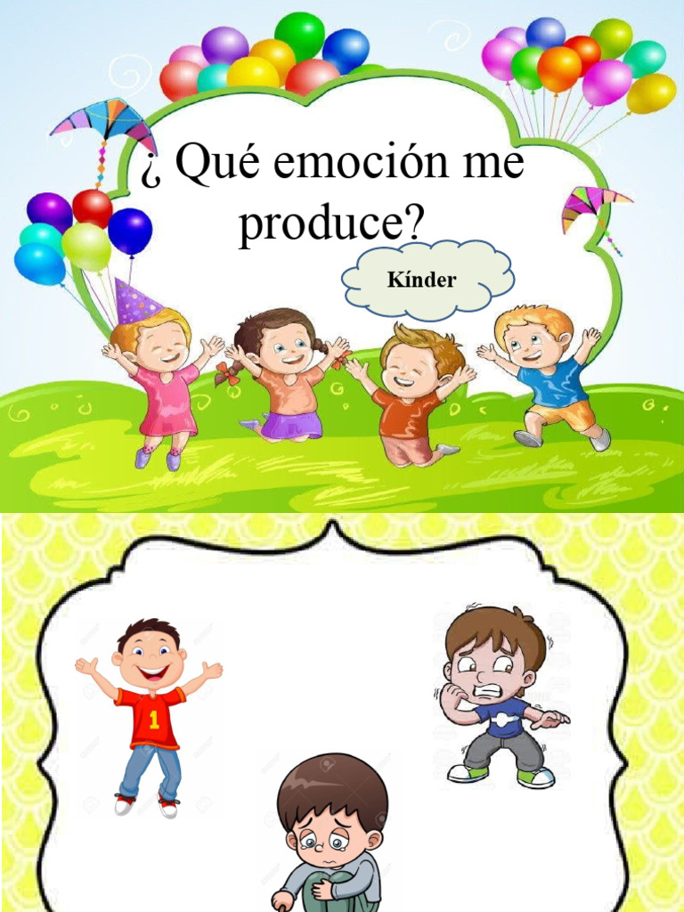 kínder, identificación de emociones | PDF