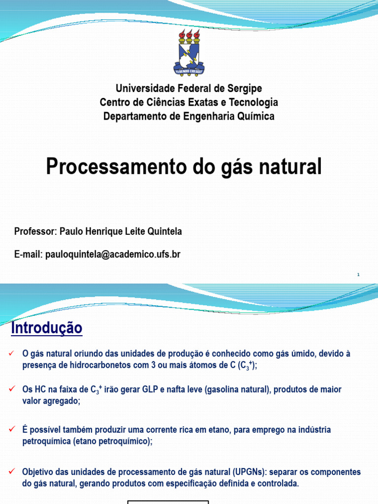 Aula 14 - Processamento Do Gás Natural | PDF | Gás natural | Absorção ...