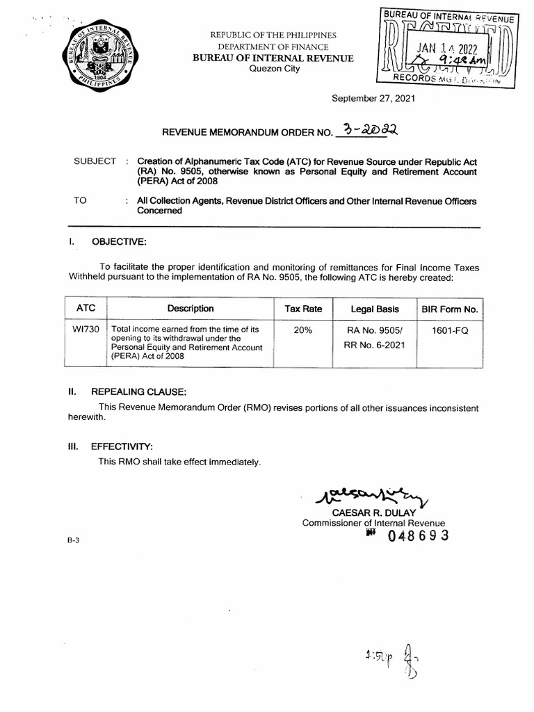 RMO No. 3-2022 | PDF