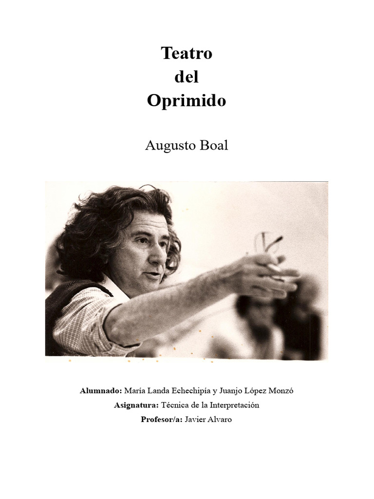 Teatro de Lo Oprimido Augusto Boal | PDF