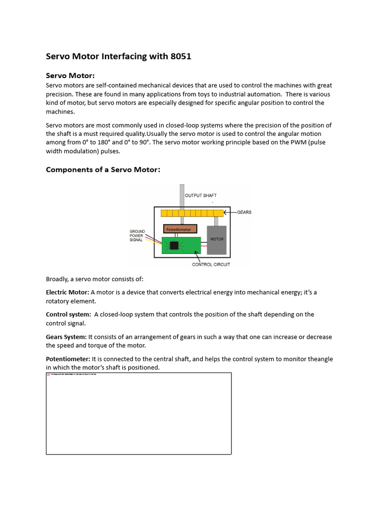 Servo Motor & Stepper Motor Interfacing With 8051 | PDF | Electric Motor | Servomechanism