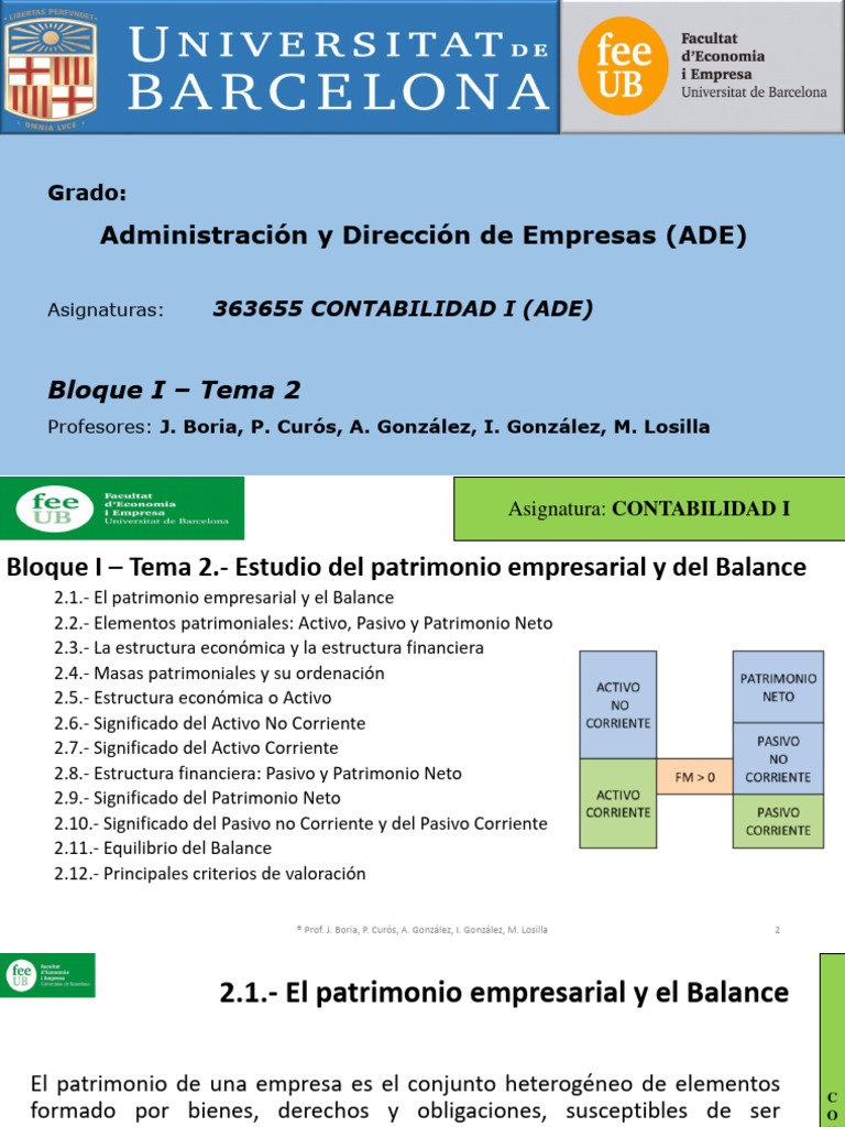 Cas-23-24 - Ub - Fee - Ade - Contabilidad 1r Curso - B I - T 2 | PDF | Business | Hoja de balance
