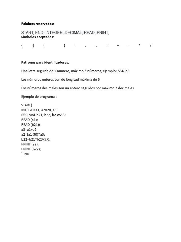 Guía de Sintaxis de Programación | PDF