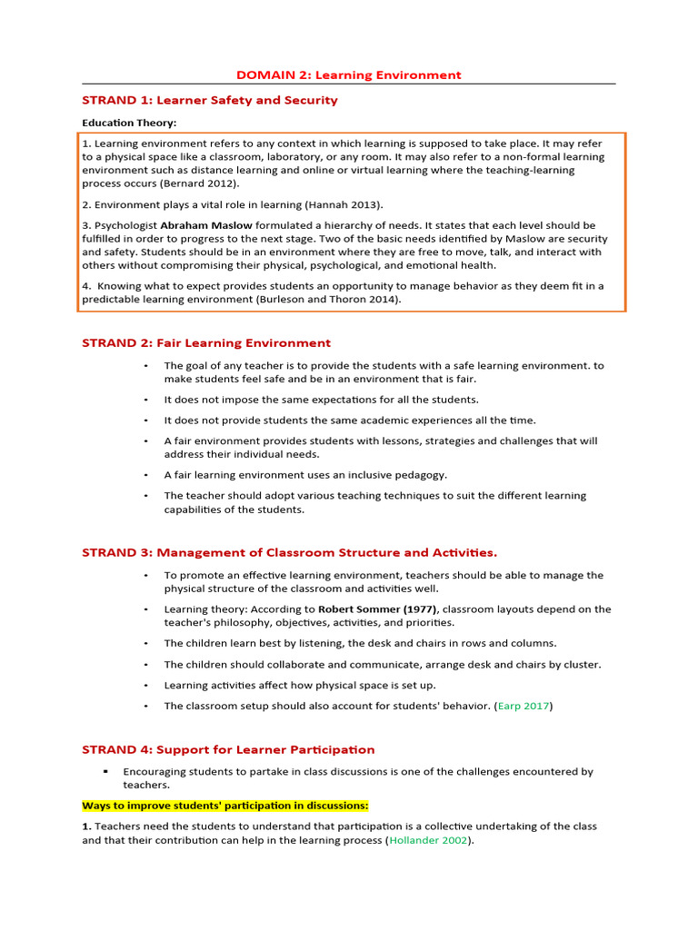 Domain 2 | PDF | Learning | Teachers