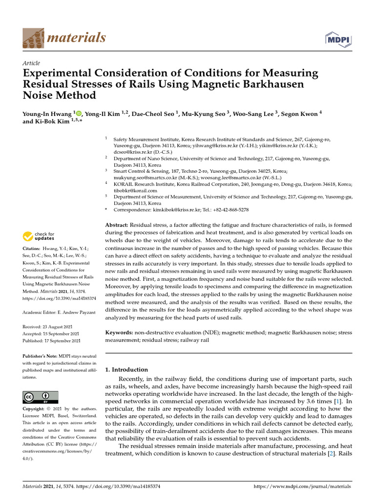 1.rieles MBN | Download Free PDF | Ferromagnetism | Stress (Mechanics)