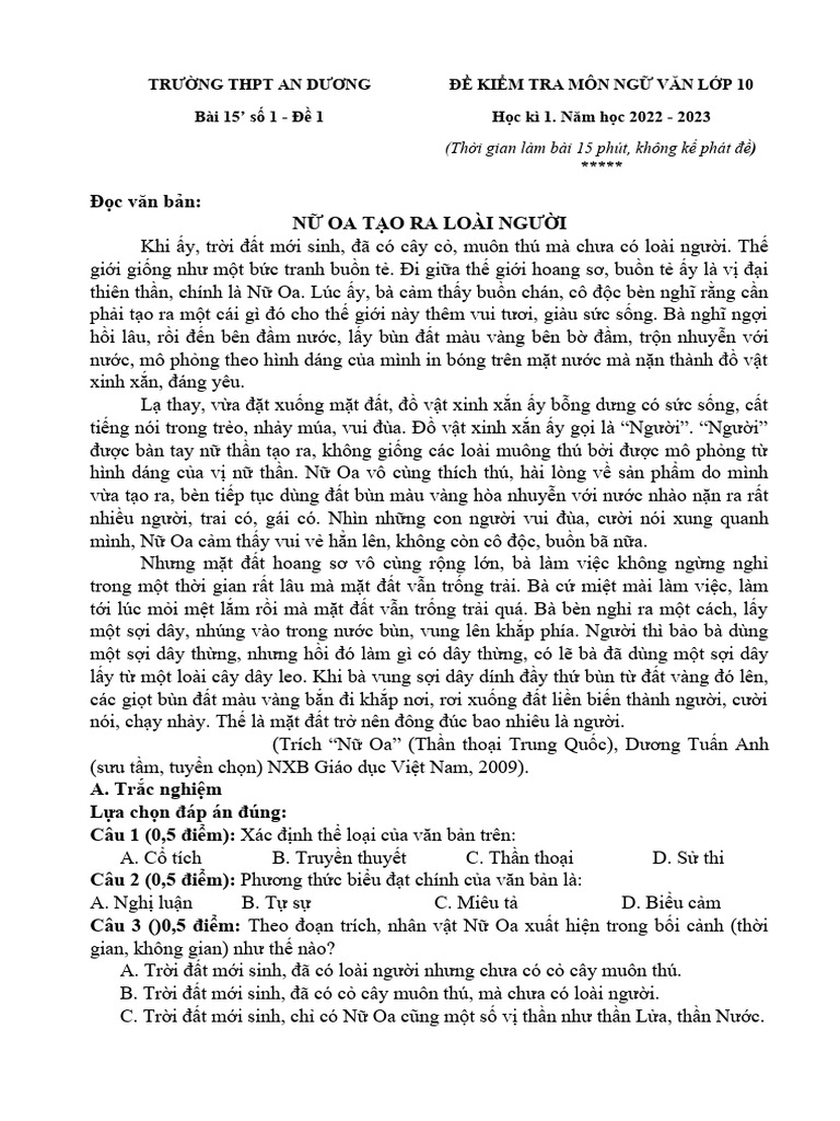 Bai 15 Phut So 1 Van 10 | PDF