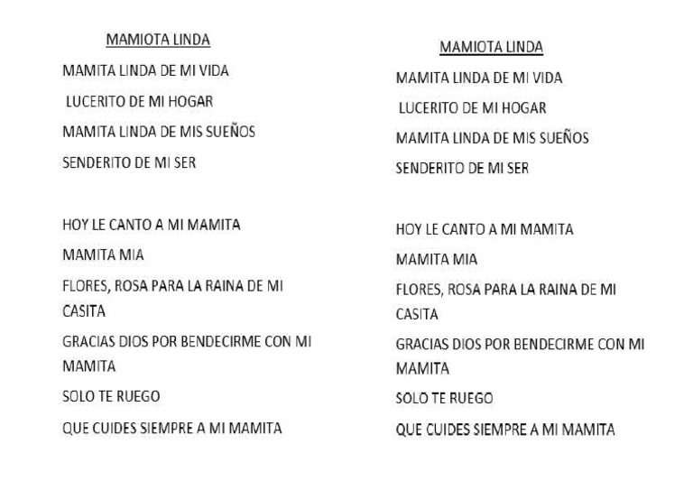 Cancion A Mama Pdf