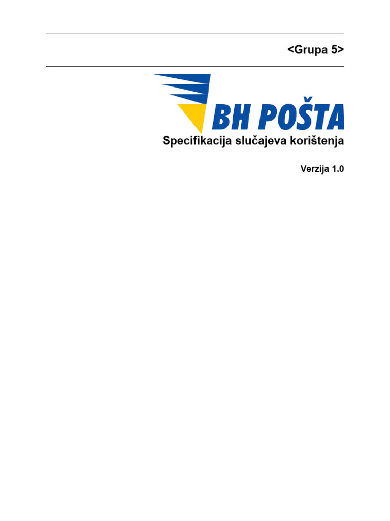 Specifikacija Slučajeva Korištenj | PDF