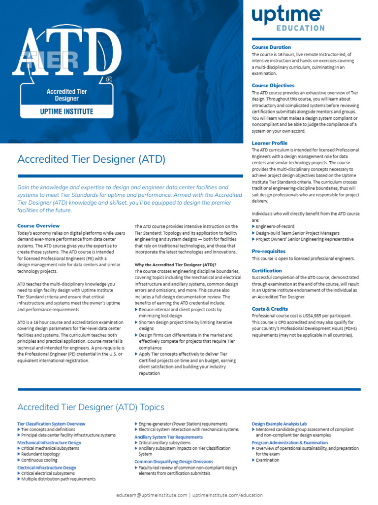 Accredited Tier Designer Atd | PDF | System | Engineer