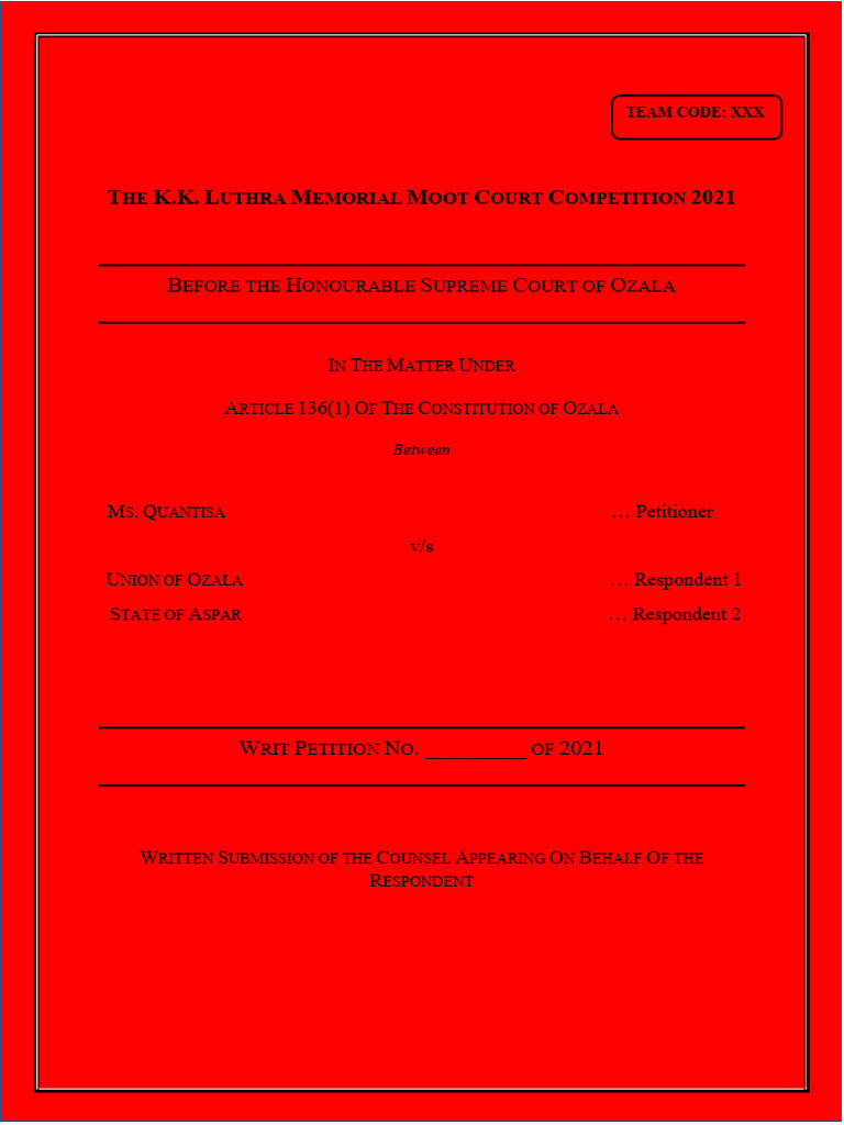 Moot Memo | PDF | Bail | Criminal Law