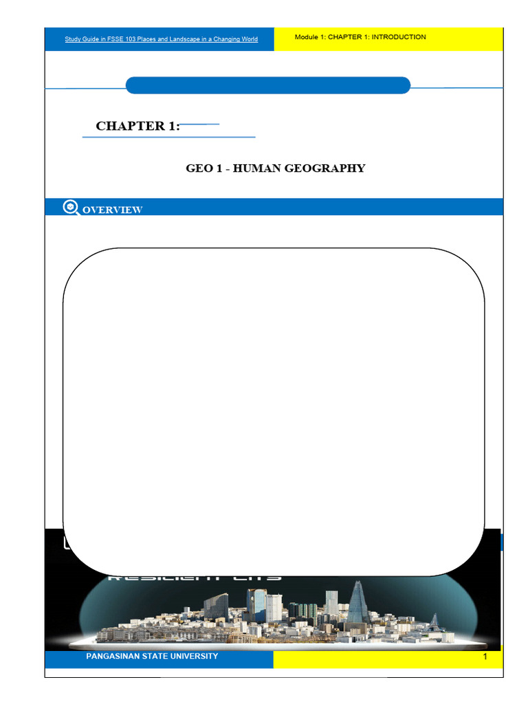 Module No. 1 Chapter 1 Sse 101 | PDF | Landscape | Natural Environment