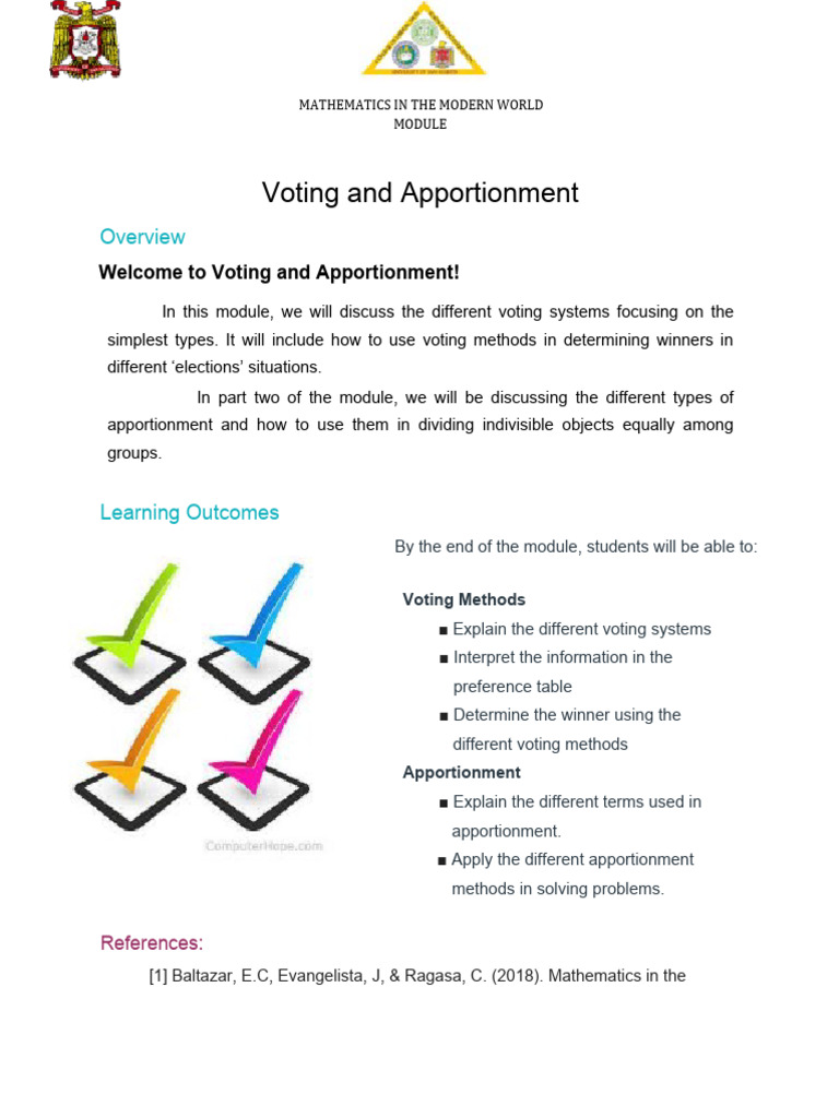 Module8-Voting-Apportionment | PDF | Voting | Accountability