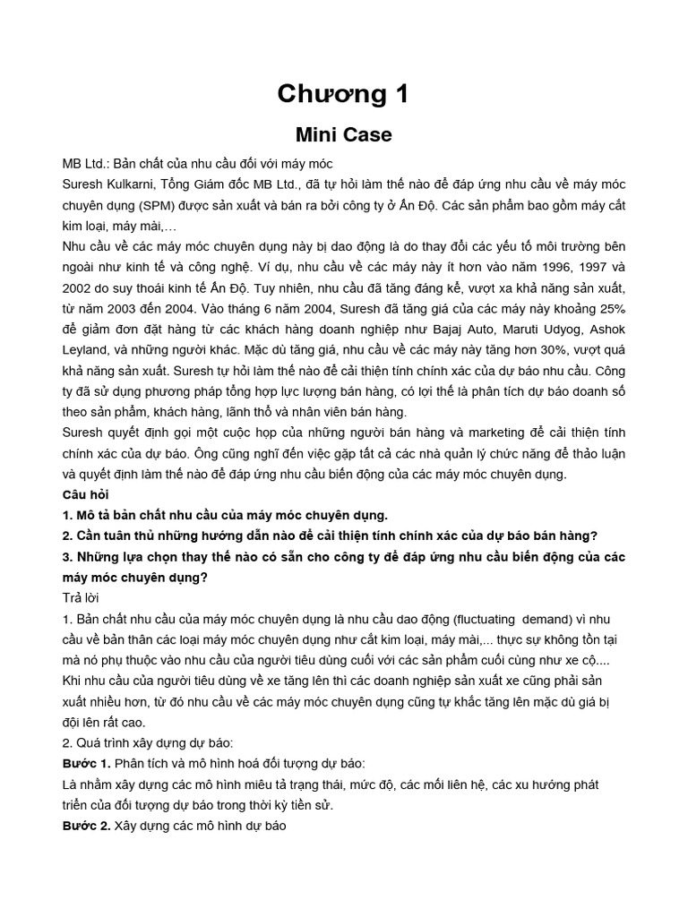 Chương 1: Mini Case | PDF