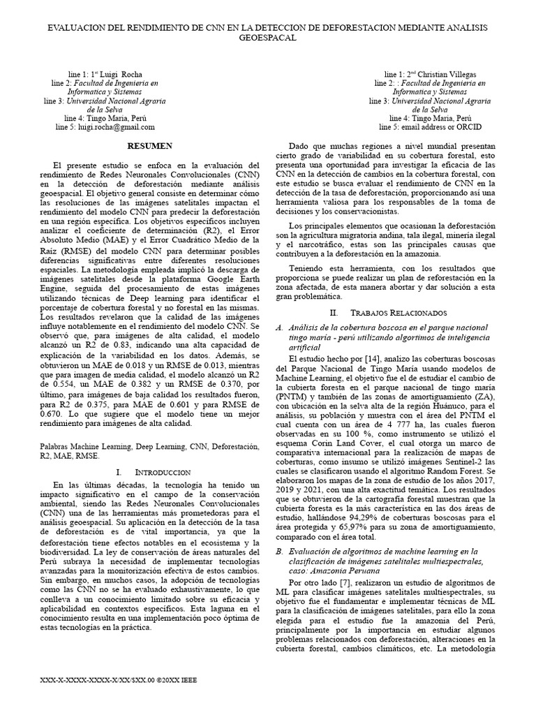 Articulo - Modelo Basado en CNN - ROCHA | PDF | Deforestación | Los bosques
