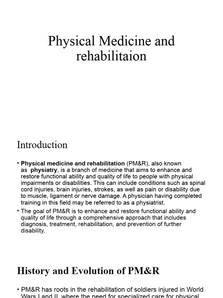 pmr and medical lab | PDF | Physical Medicine And Rehabilitation ...