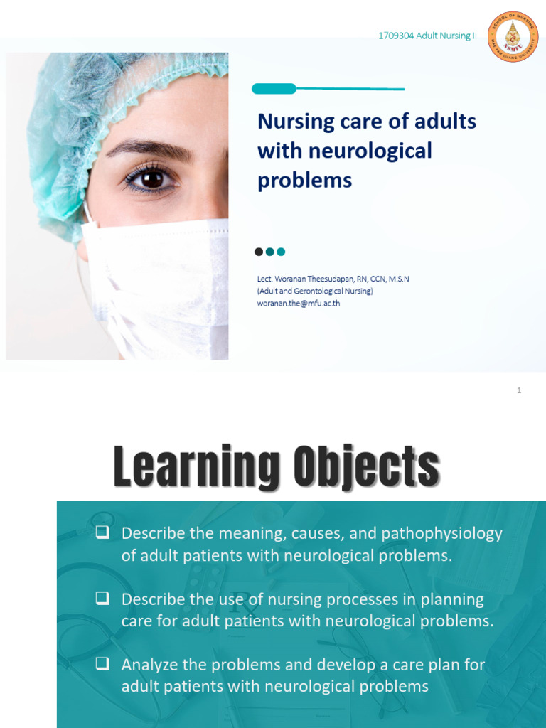 2. PPT - Neuro Problems I - woranan - สำหรับนักศึกษา | PDF | Multiple ...