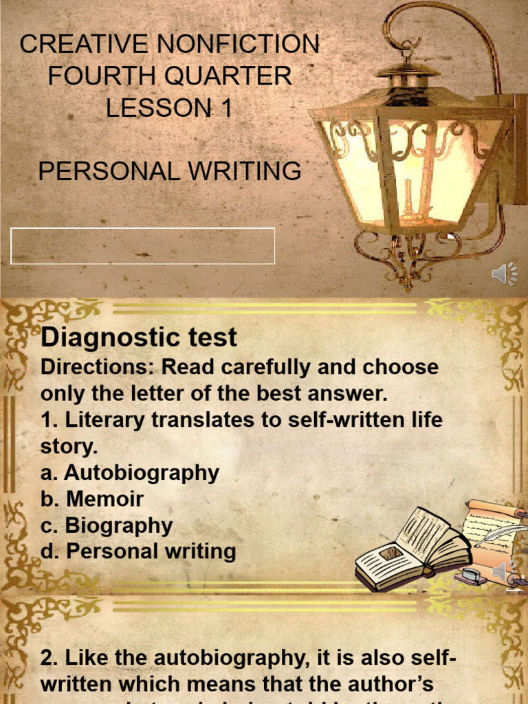 Grade 12 Creative Non Fiction | PDF | Creative Nonfiction | Autobiographies