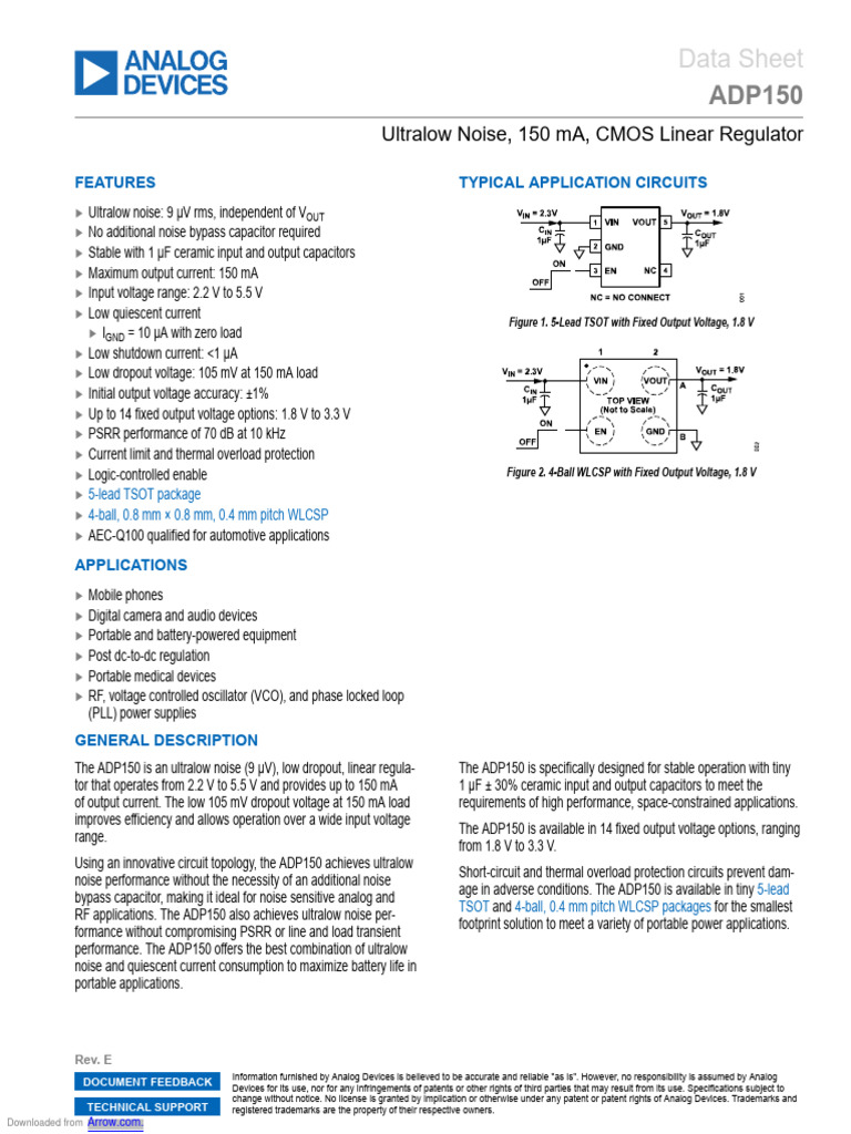 Adp 150 | PDF | Electrical Equipment | Analog Circuits