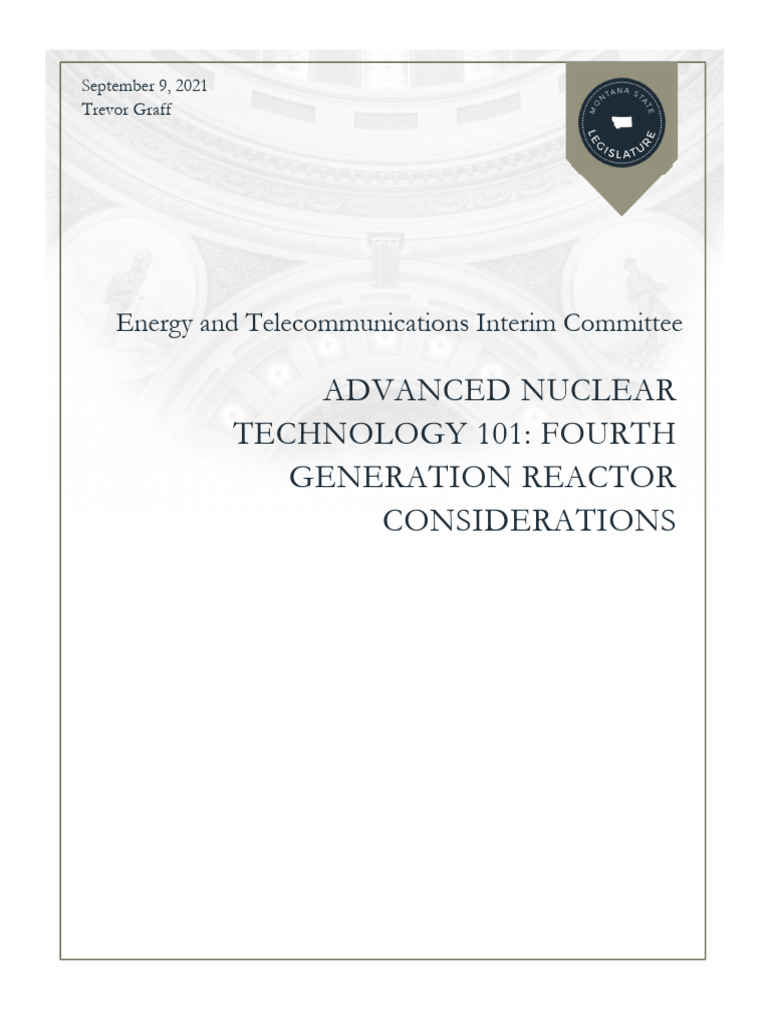 (Tab 6) Advanced Nuclear Report | PDF | Nuclear Reactor | Fusion Power